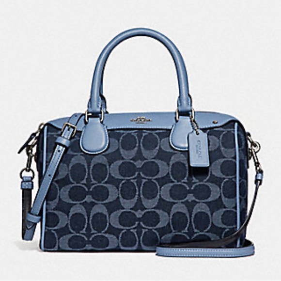 Coach | Bags | Coach Mini Bennett Satchel In Signature Denim | Poshmark